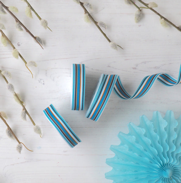 Padstow Blue Stripe Ribbon 10M – Jane Means Ltd